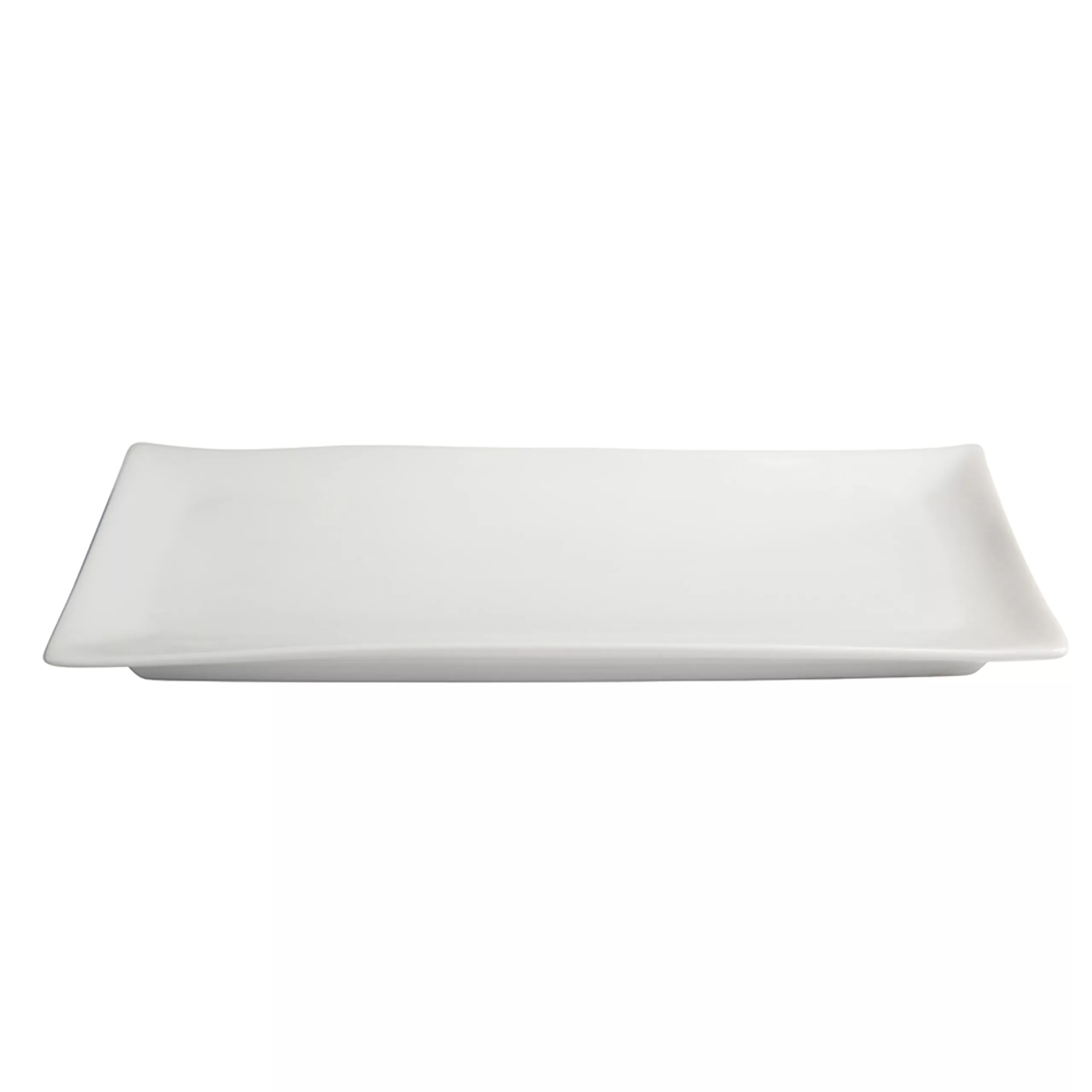 12"x5" Rect China White Curved Platter - PEAK Event Services