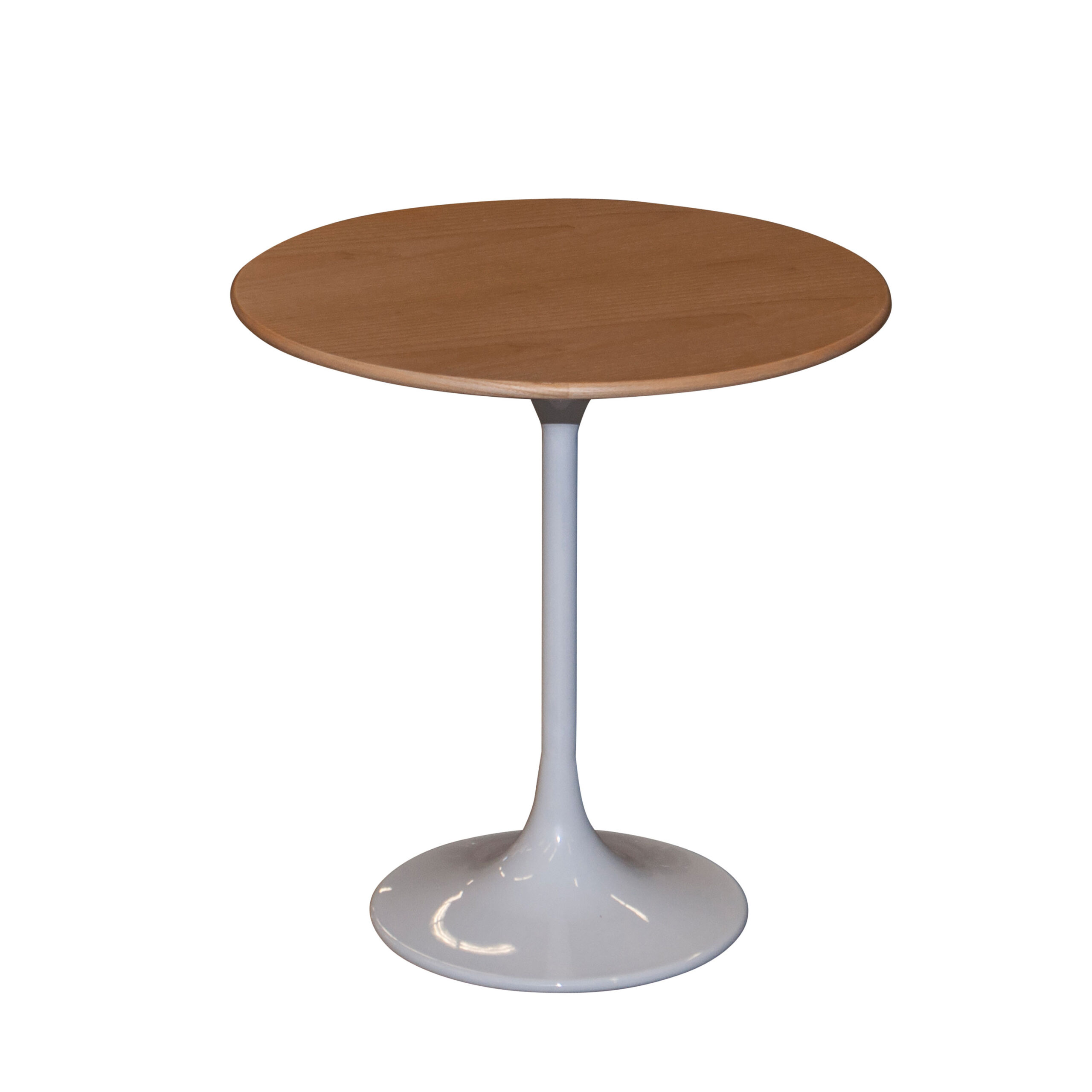 Lippa White w/Light Wood Top Side Table - PEAK Event Services