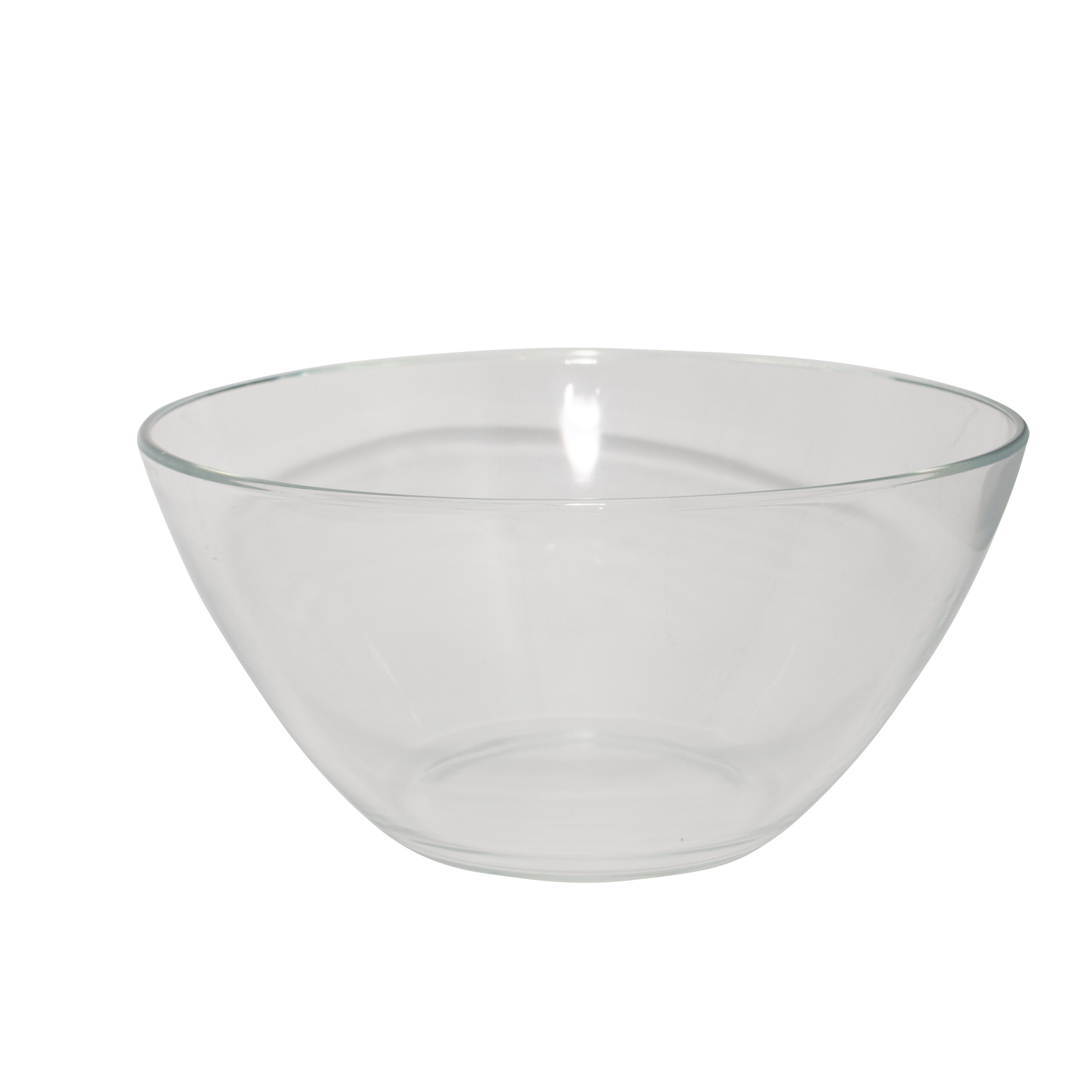 9" 68oz Clear Glass V Bowl - PEAK Event Services