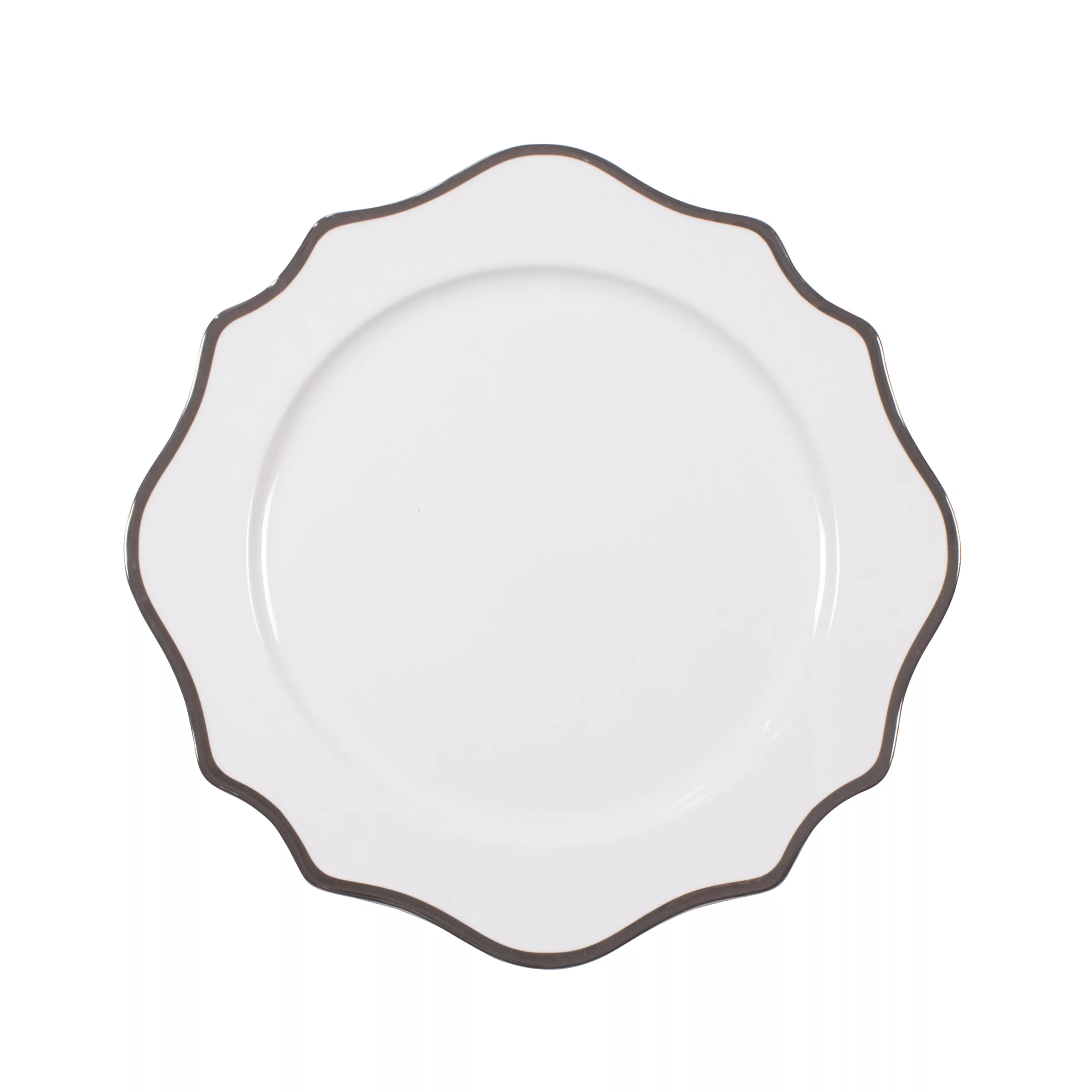 12.5" Cheerful with Platinum Rim Charger - PEAK Event Services